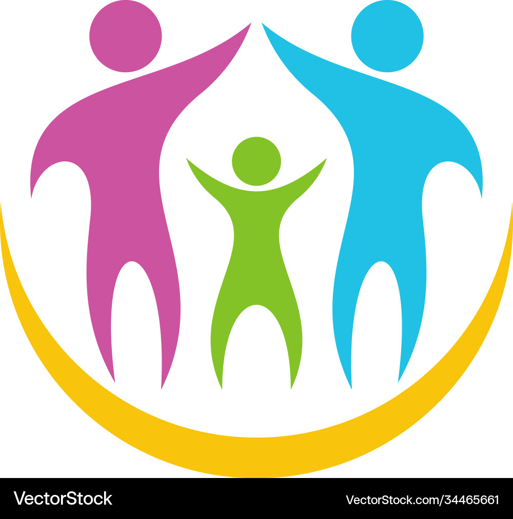 Family logo design template design community Vector Image