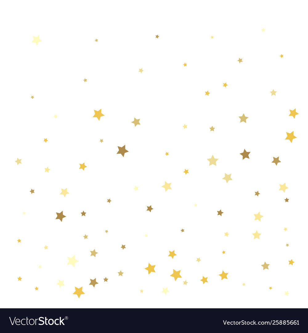 Gold stars confetti celebration Royalty Free Vector Image