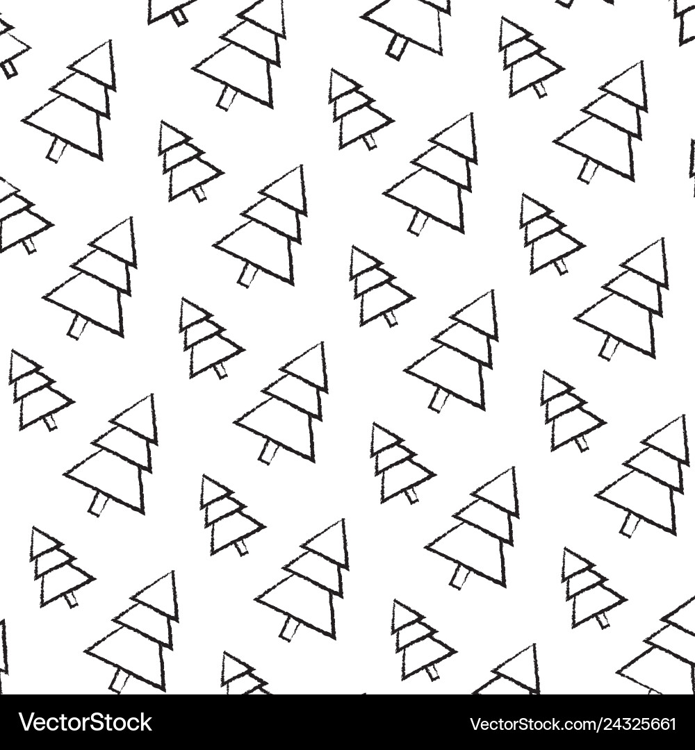 Grunge beauty pine tree with stalk background Vector Image