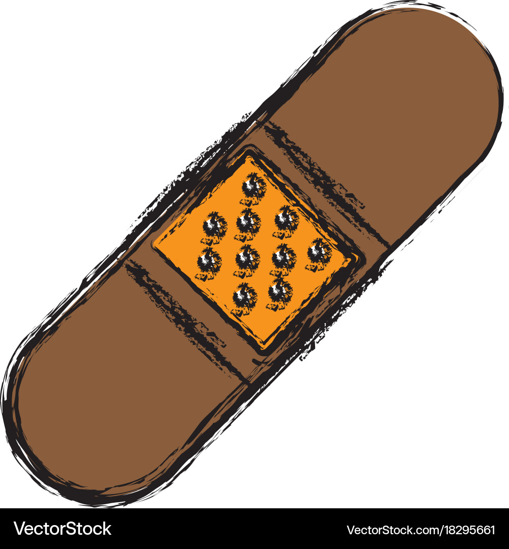 Medical bandage symbol Royalty Free Vector Image