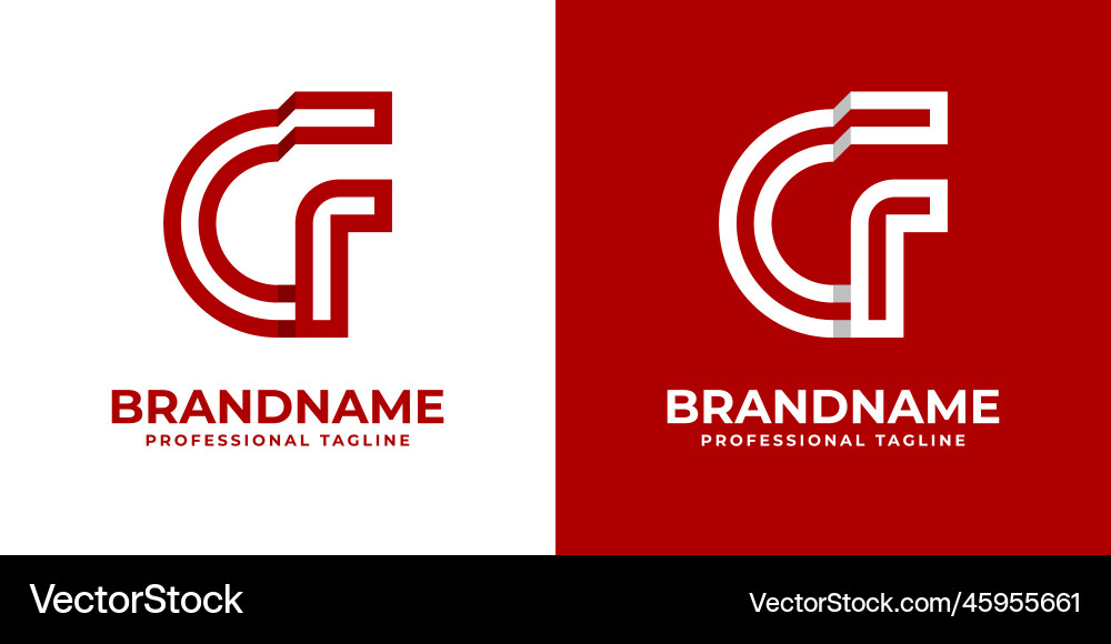 Modern letter cf logo suitable for any business Vector Image