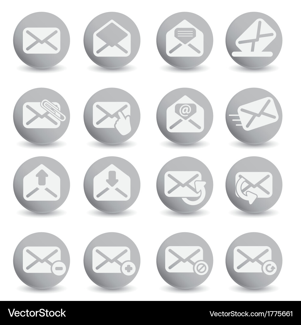 Set of mail icons Royalty Free Vector Image - VectorStock