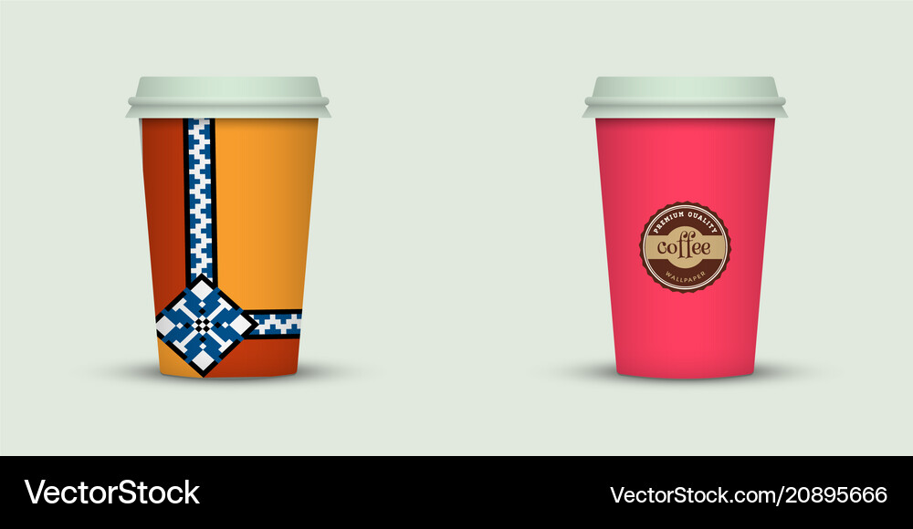 Coffee cup to go creative template Royalty Free Vector Image