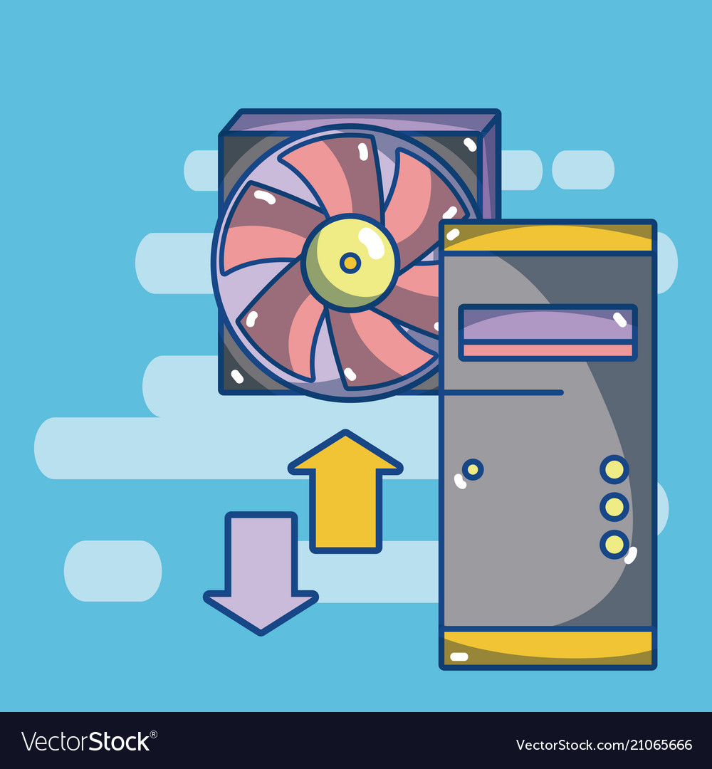 Computer fan technology Royalty Free Vector Image