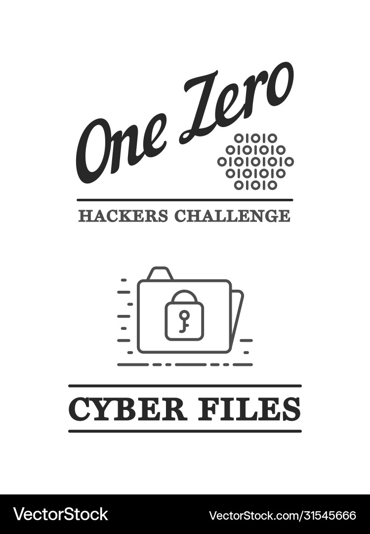 Cyber security sign or banner with icon flat Vector Image