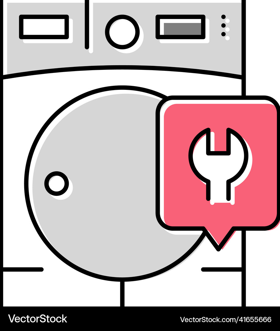 Dryer machine repair color icon Royalty Free Vector Image