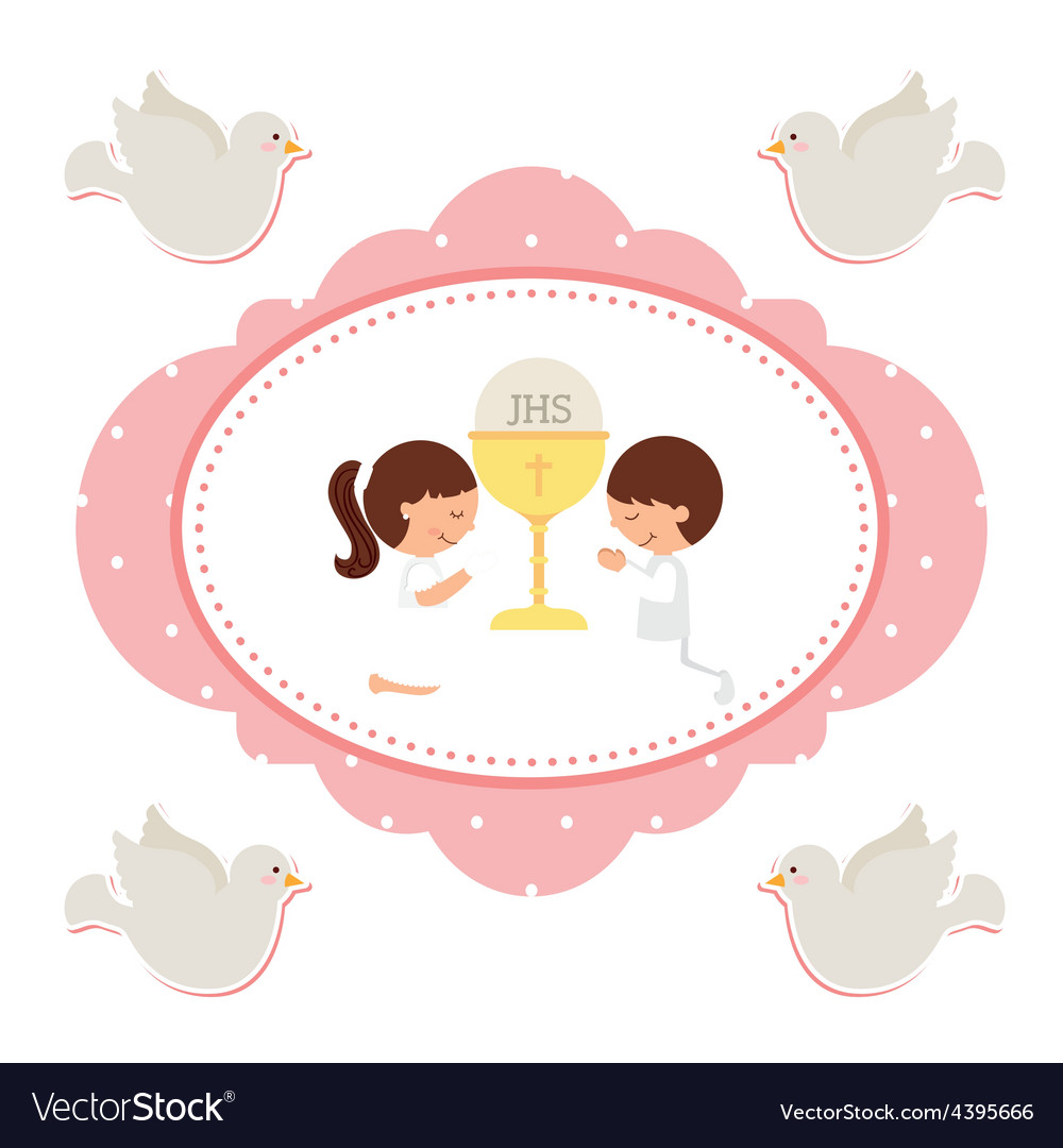 First communion Royalty Free Vector Image - VectorStock