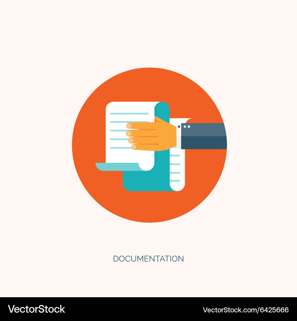 Flat paper document emailing Royalty Free Vector Image