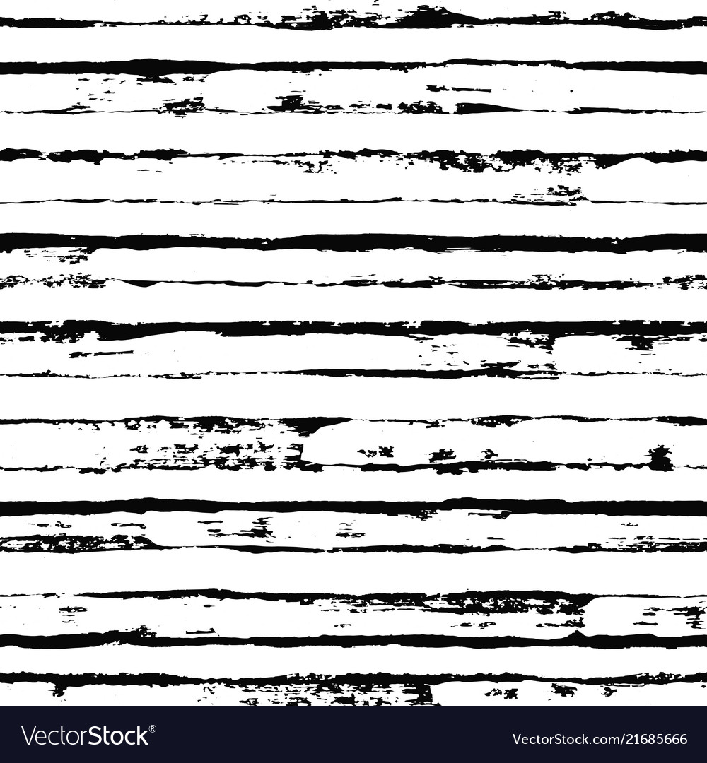Irregular black striped pattern seamless hand Vector Image