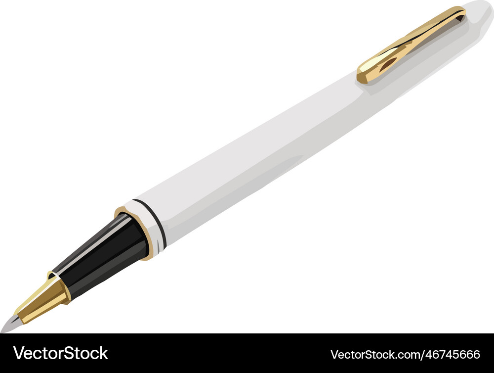 Luxury fountain pen Royalty Free Vector Image - VectorStock