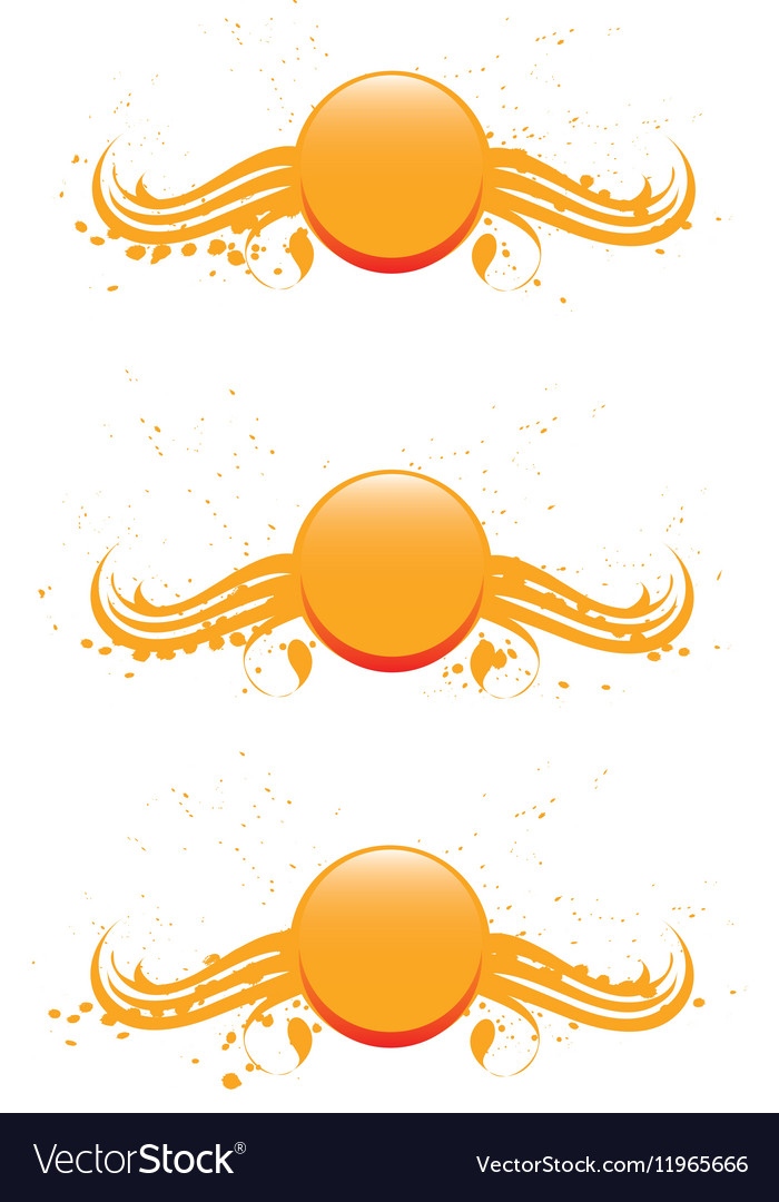 Orange icon set Royalty Free Vector Image - VectorStock