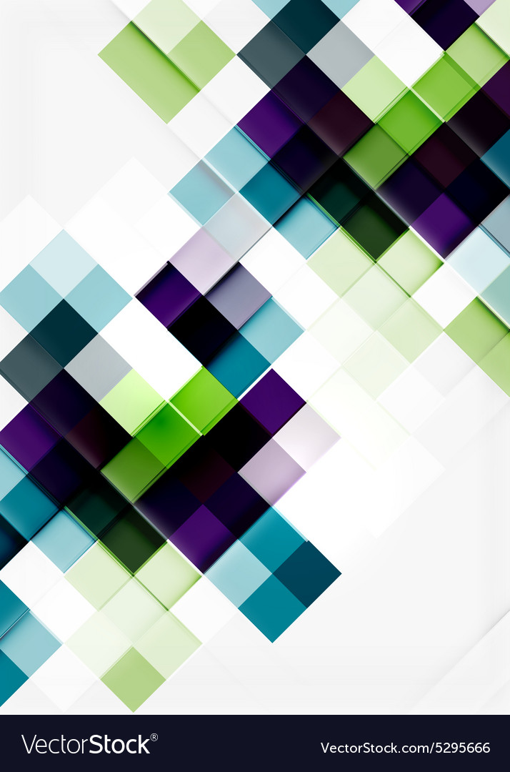 Square shape mosaic pattern design universal Vector Image