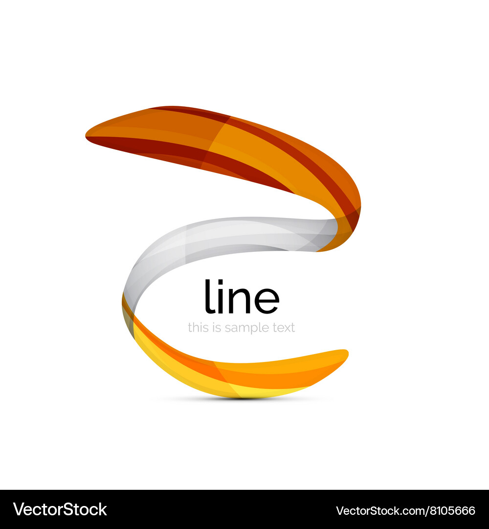 Swirl wavy ribbon abstract concept Royalty Free Vector Image