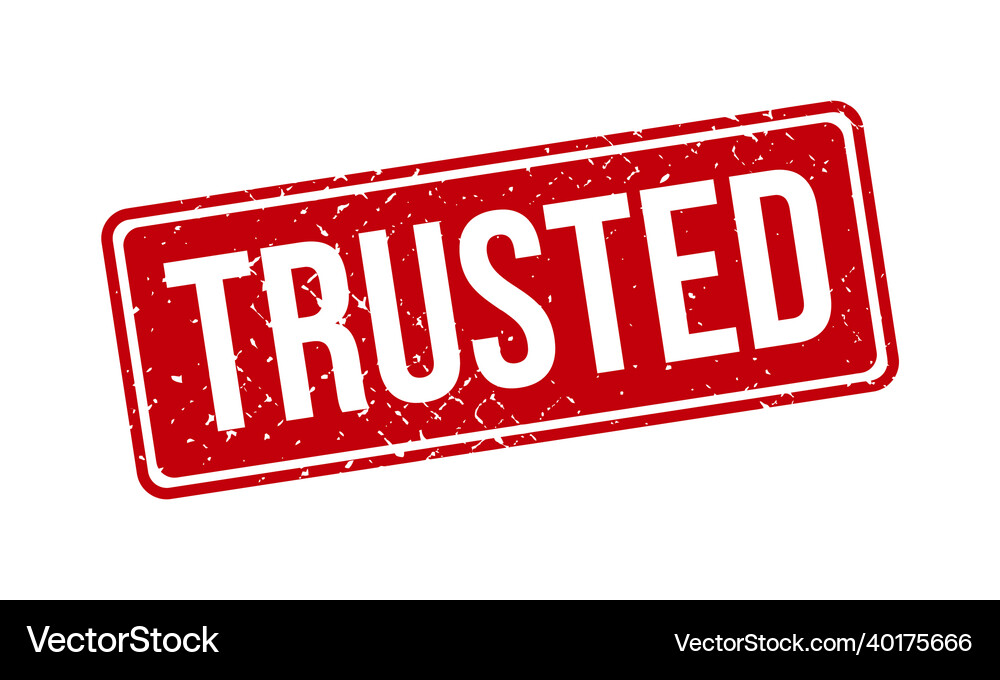 Trusted rubber grunge stamp seal stock Royalty Free Vector