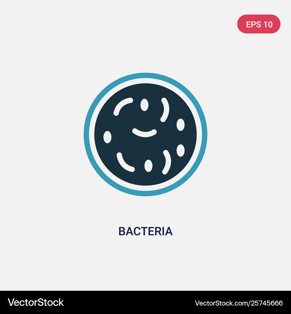 Two color bacteria icon from medical concept Vector Image