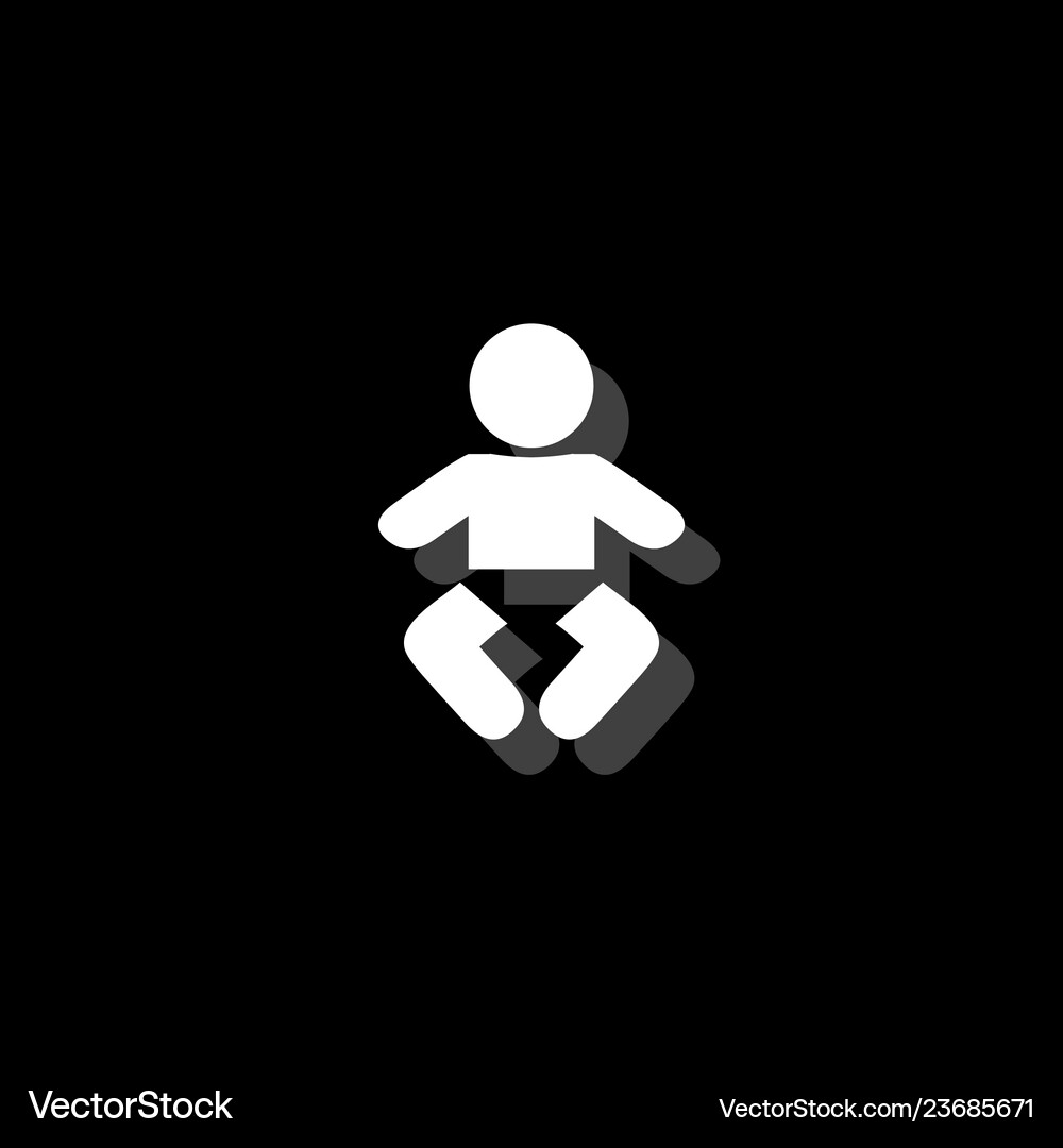 Baby icon flat Royalty Free Vector Image - VectorStock