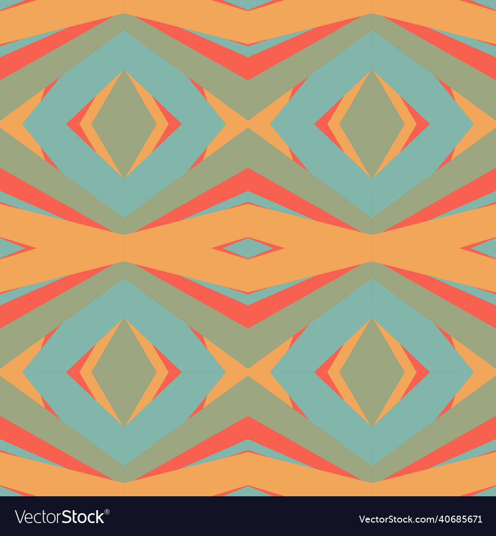 Geometric tile floral patchwork seamless pattern Vector Image