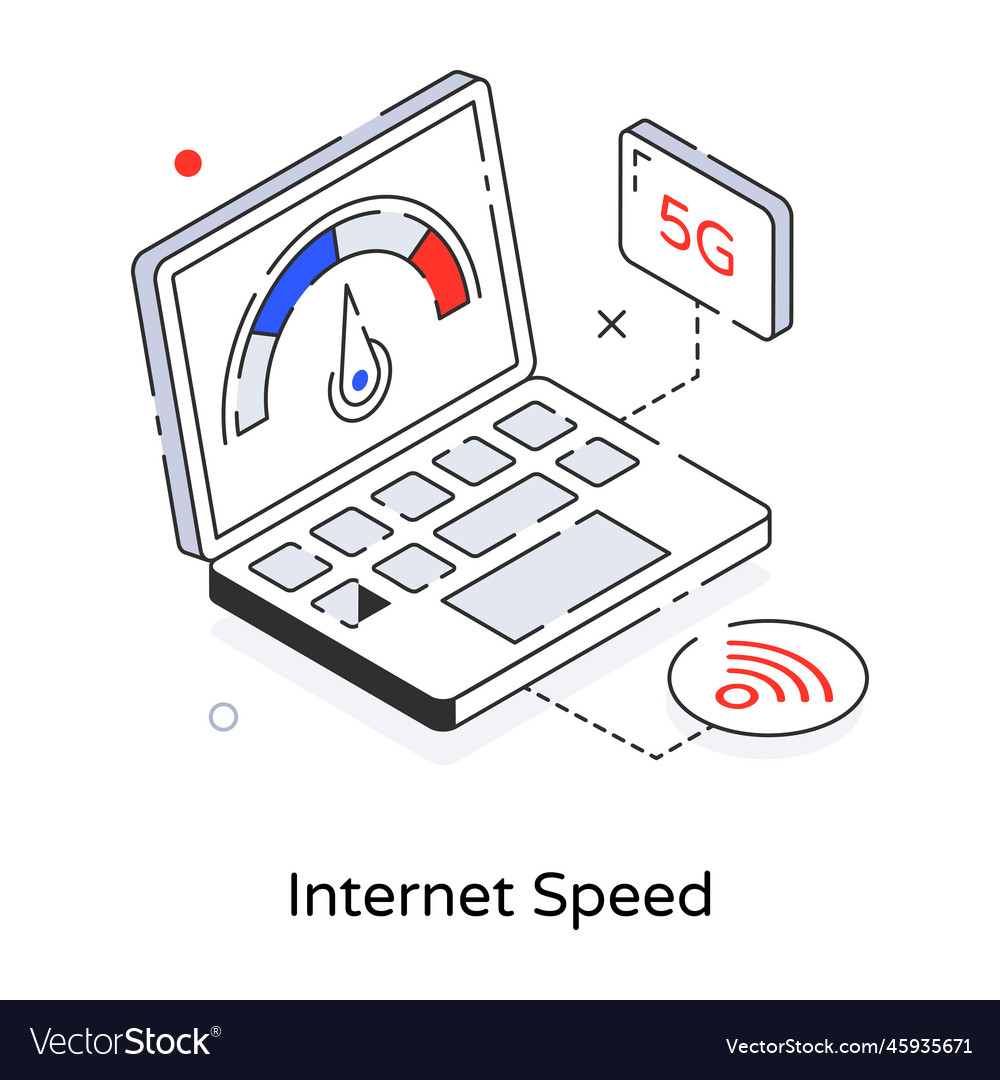 Internet speed Royalty Free Vector Image - VectorStock