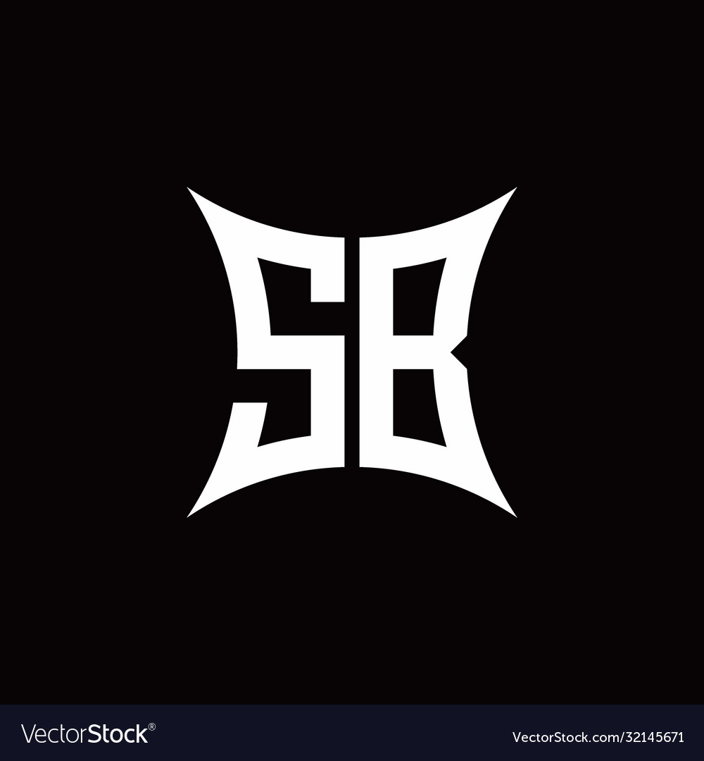 Sb monogram logo with sharped shape design Vector Image