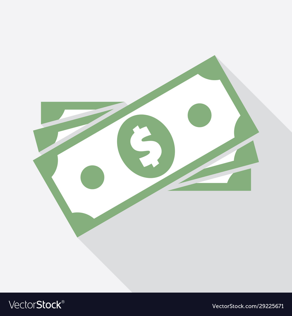 Stack dollar banknotes icon Royalty Free Vector Image
