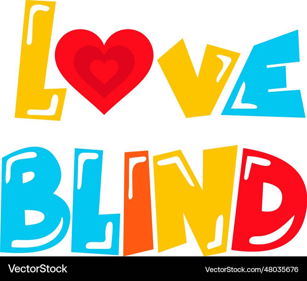 Blind love Royalty Free Vector Image - VectorStock