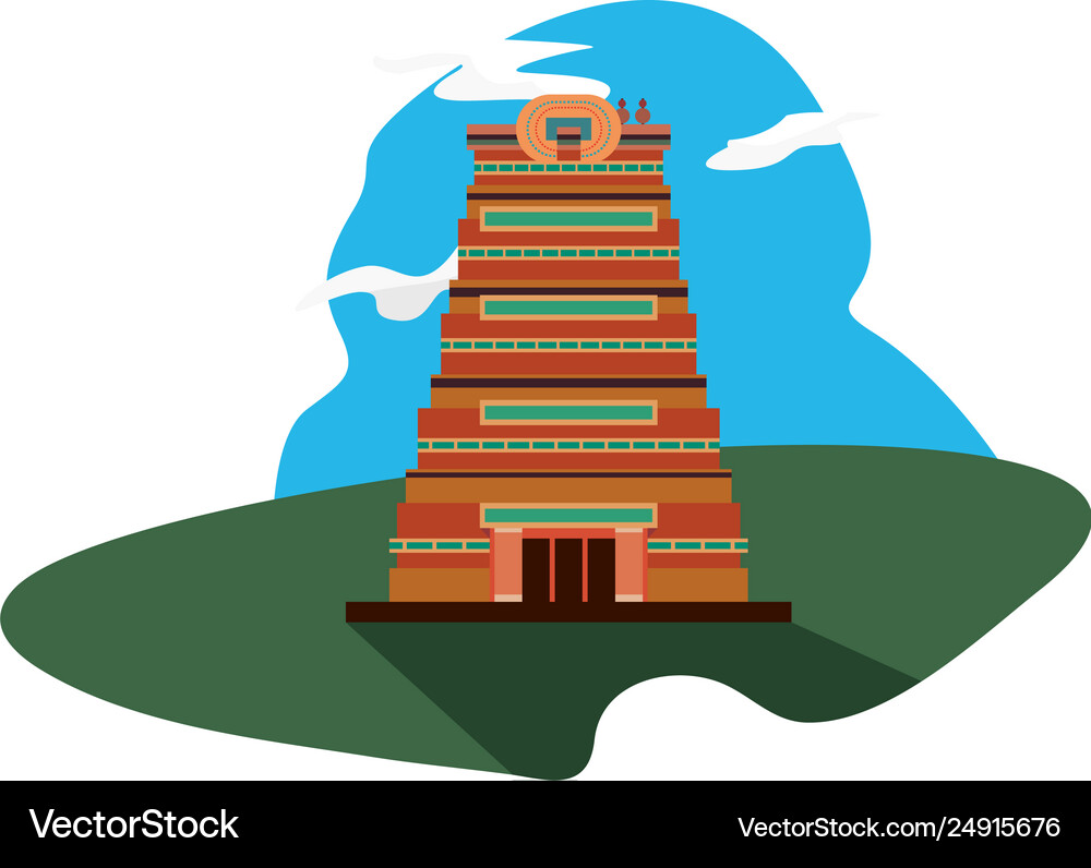 Chennai city monument indian Royalty Free Vector Image