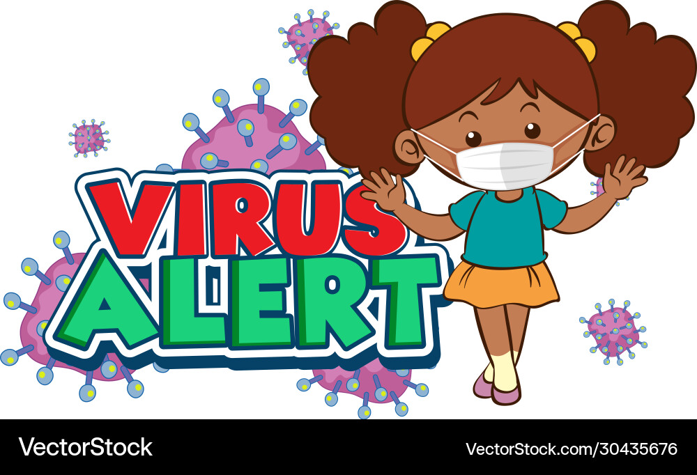 Coronavirus poster design with word virus alert Vector Image