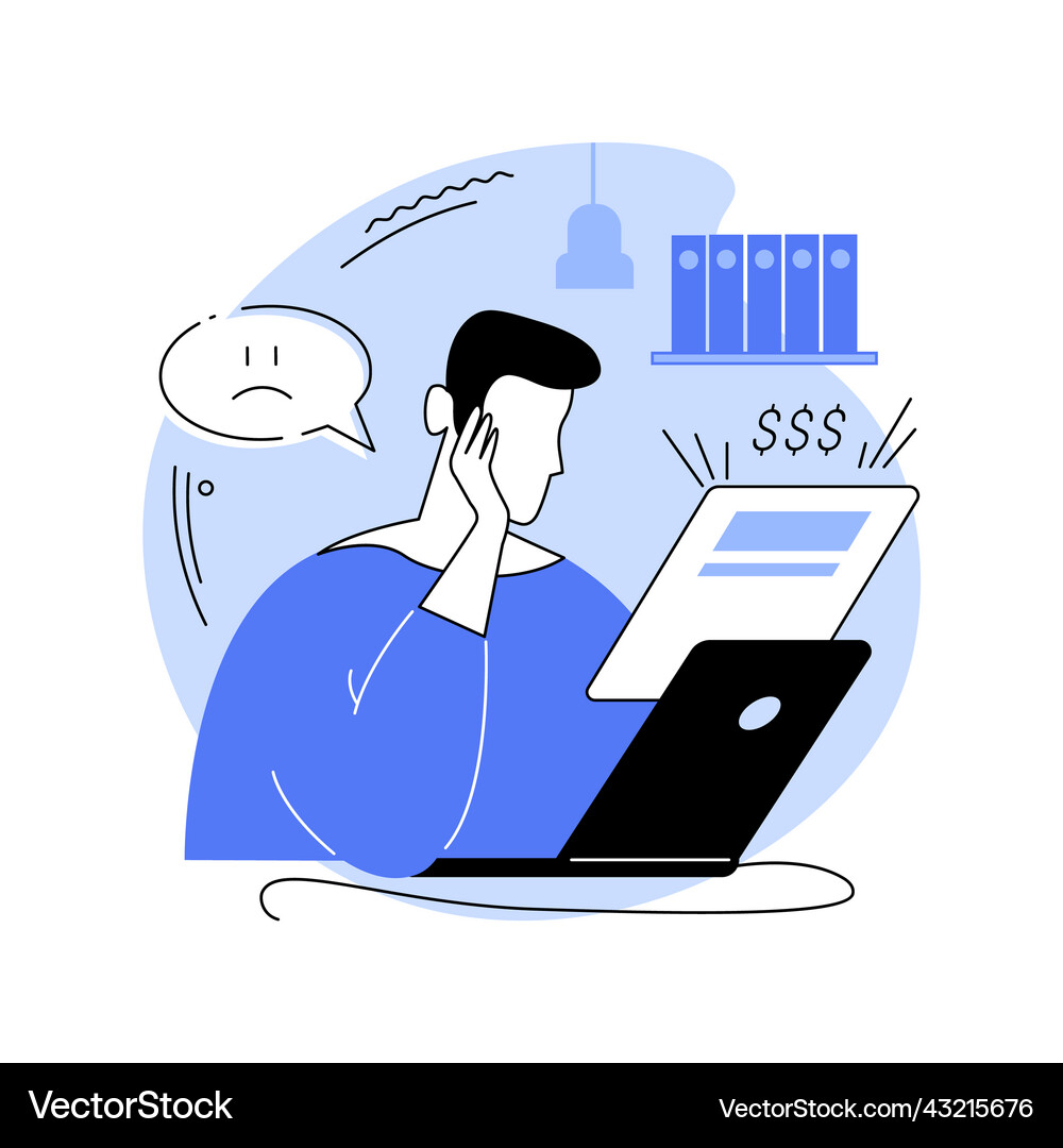 Debt collection letter isolated cartoon Royalty Free Vector