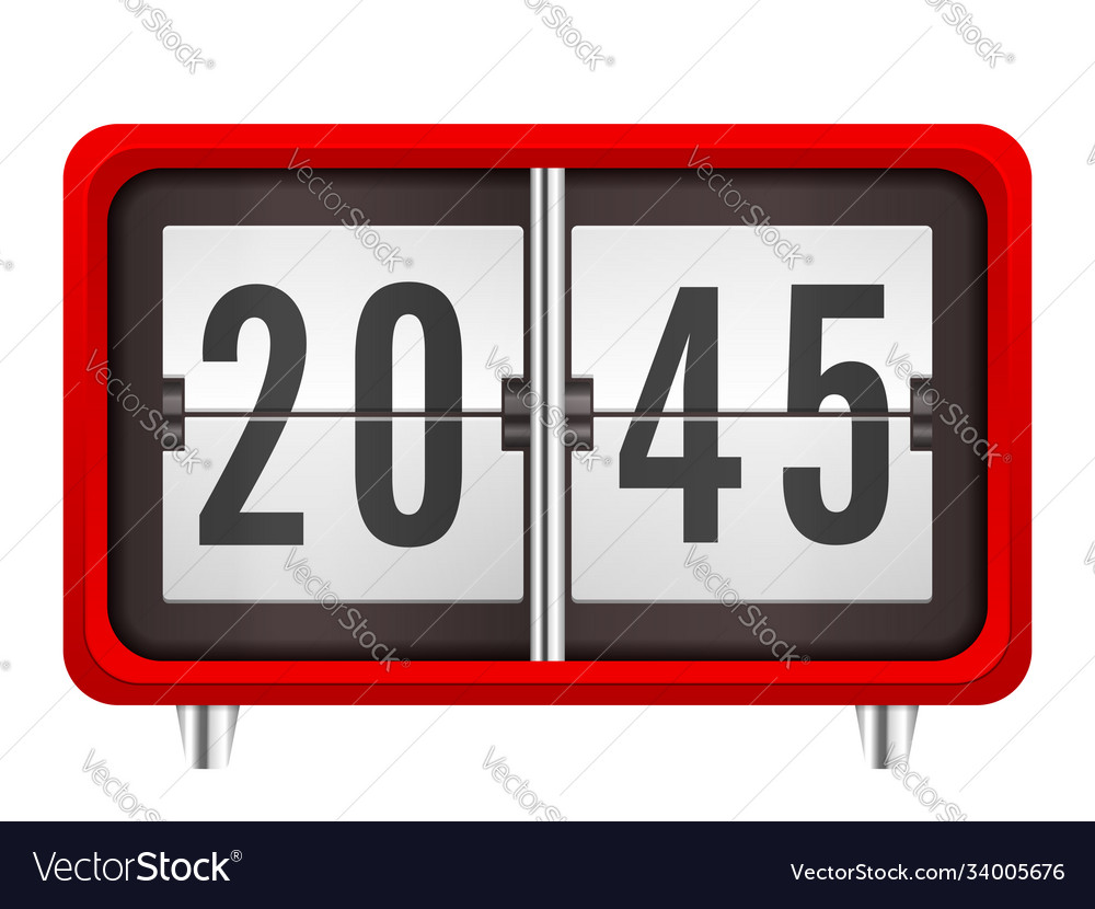 Flip clock Royalty Free Vector Image - VectorStock