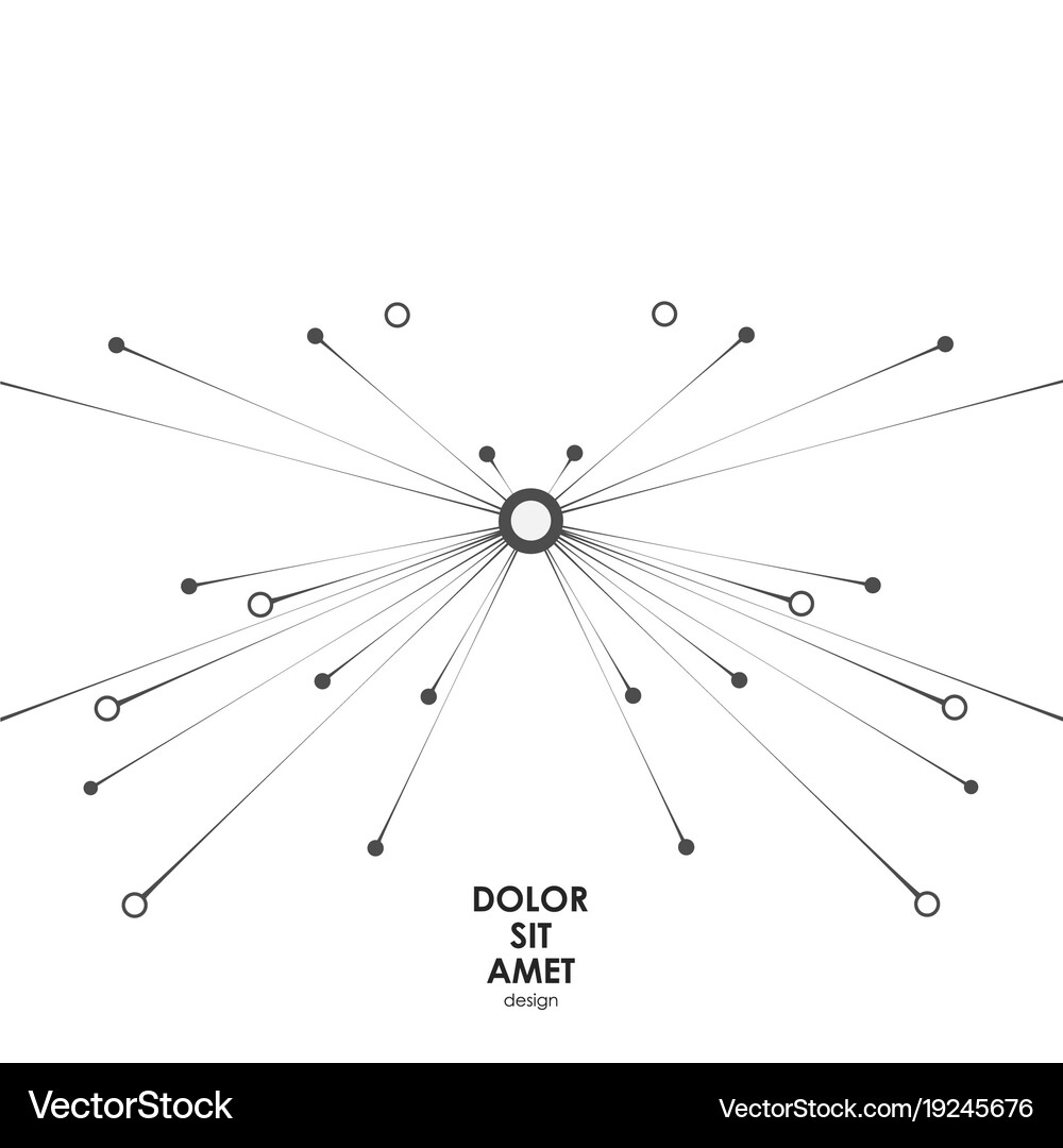 Geometric abstract connected line and dots Vector Image