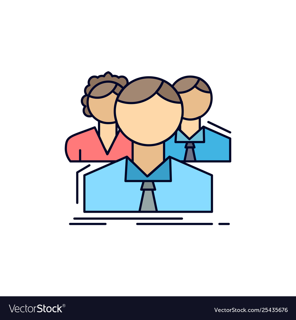 Group multiplayer people team online flat color Vector Image Group multiplayer people team online flat color Vector Image