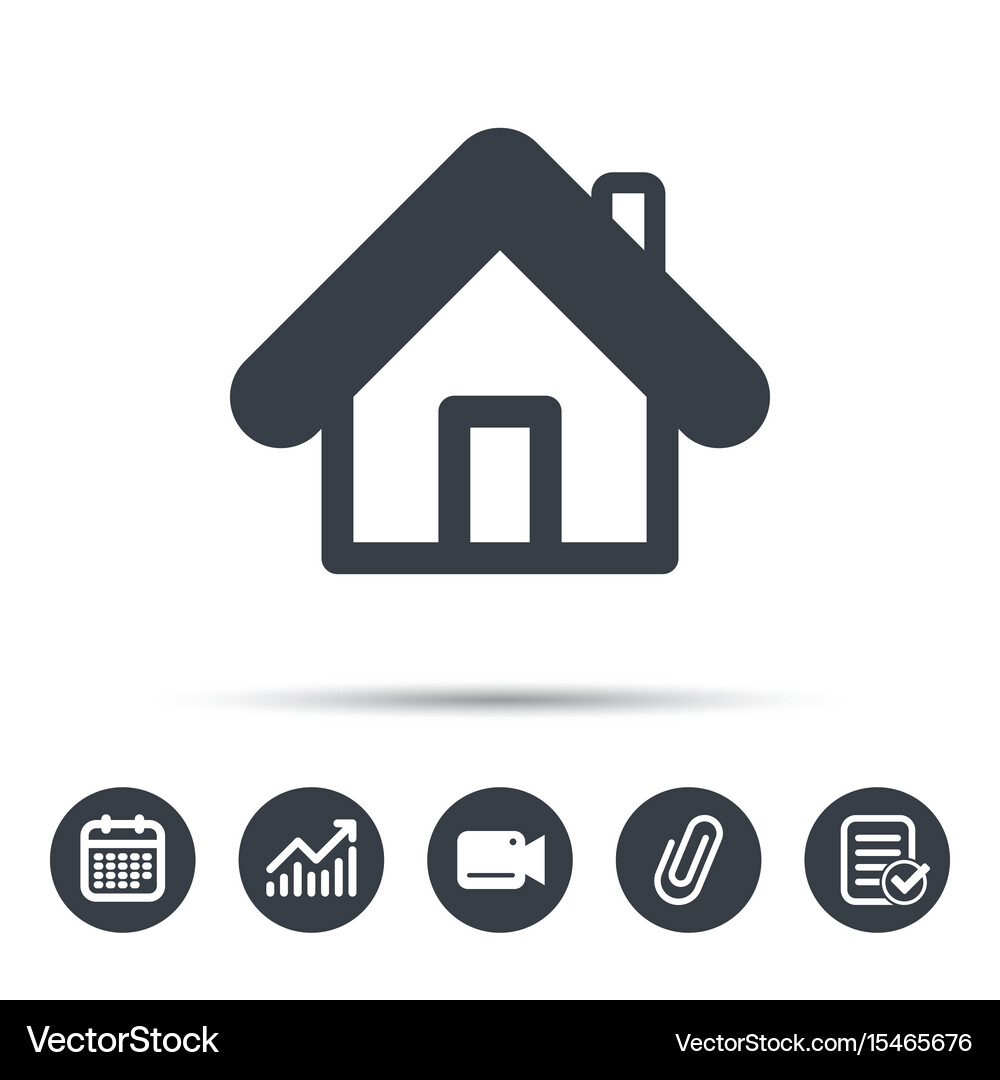 Home icon house building sign Royalty Free Vector Image