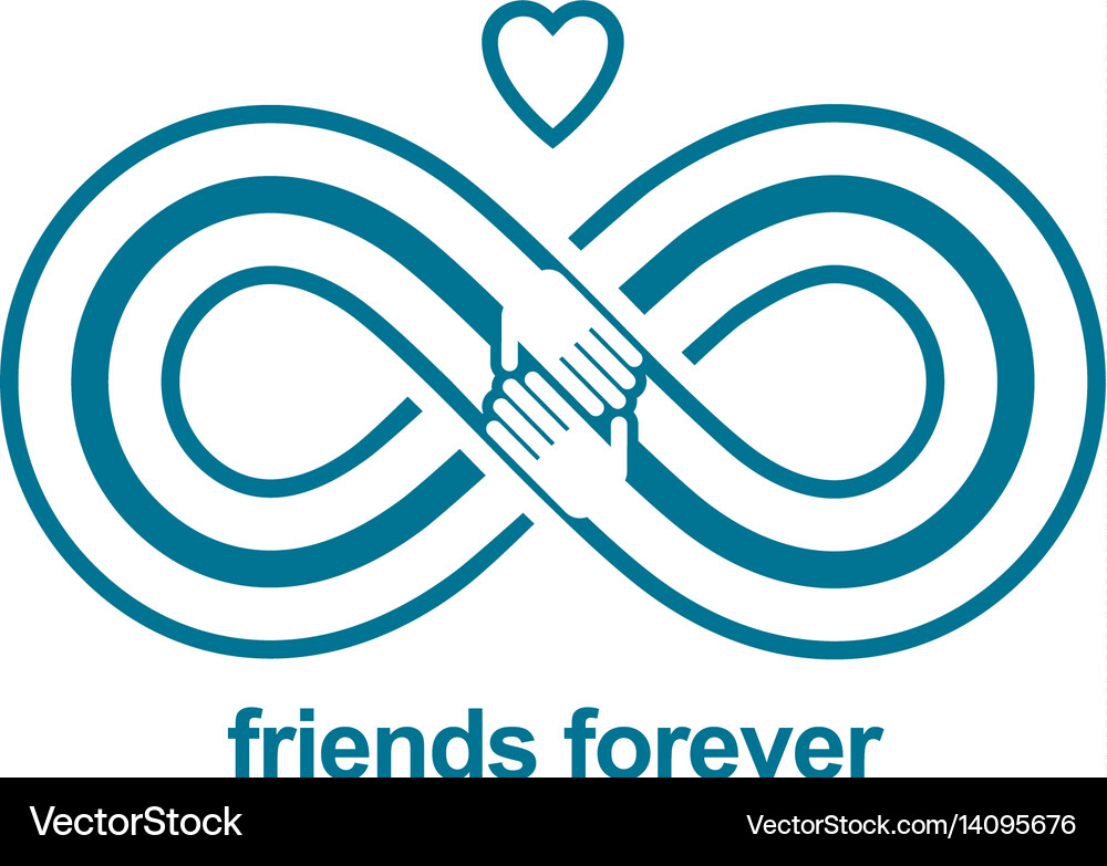 Infinite friendship friends forever special Vector Image