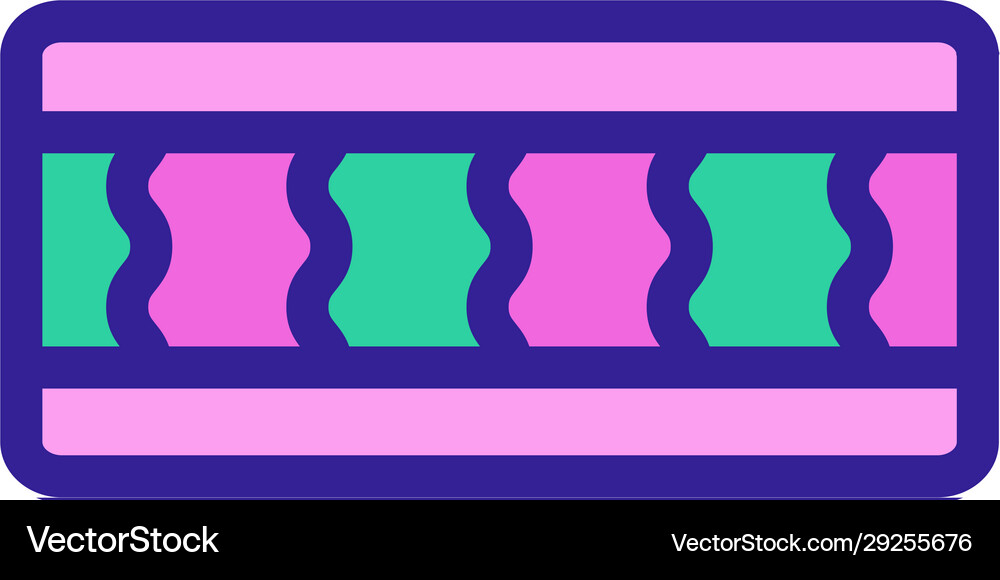 Mattress icon isolated contour symbol Royalty Free Vector