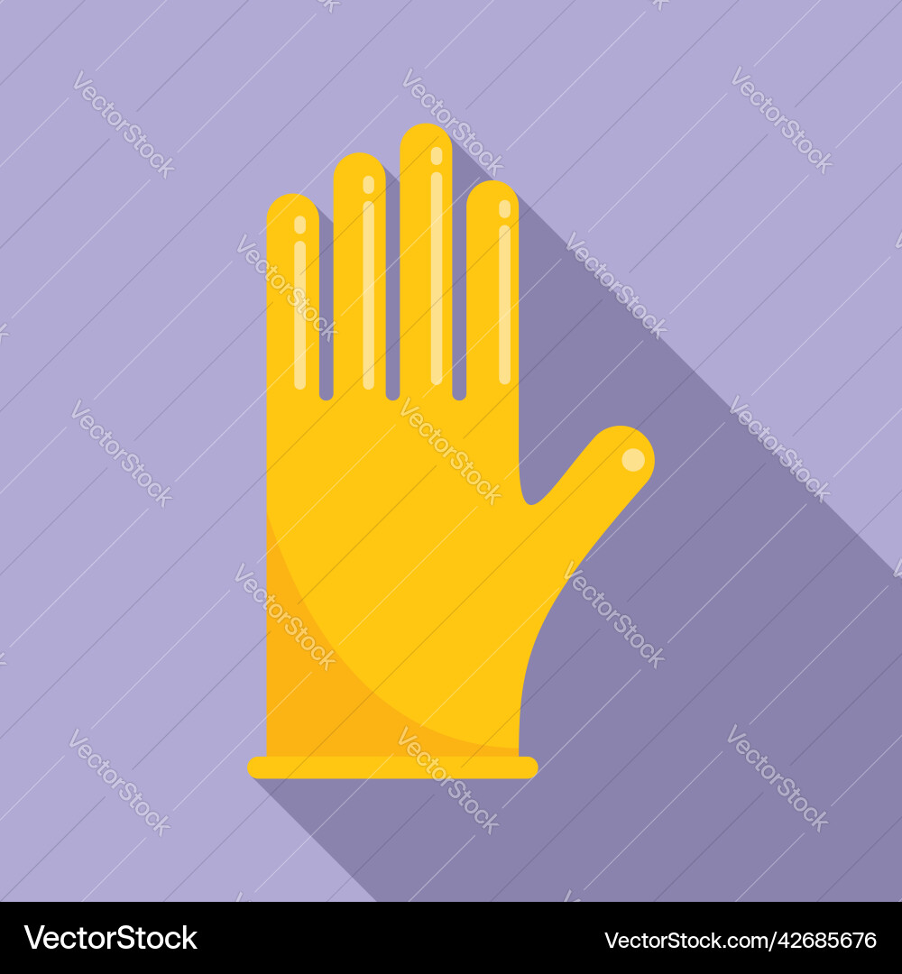 Safety glove icon flat surgical latex Royalty Free Vector