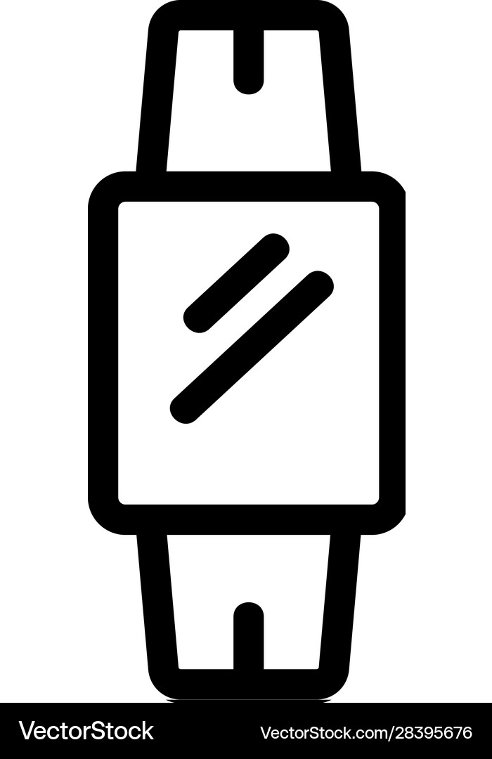 Smartwatch icon isolated contour symbol Royalty Free Vector