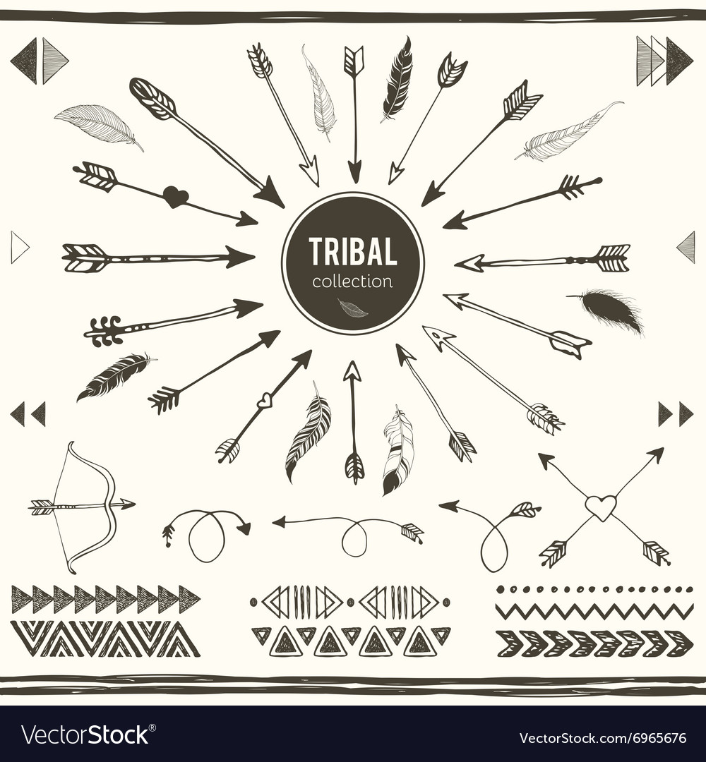 Tribal elements collection Royalty Free Vector Image