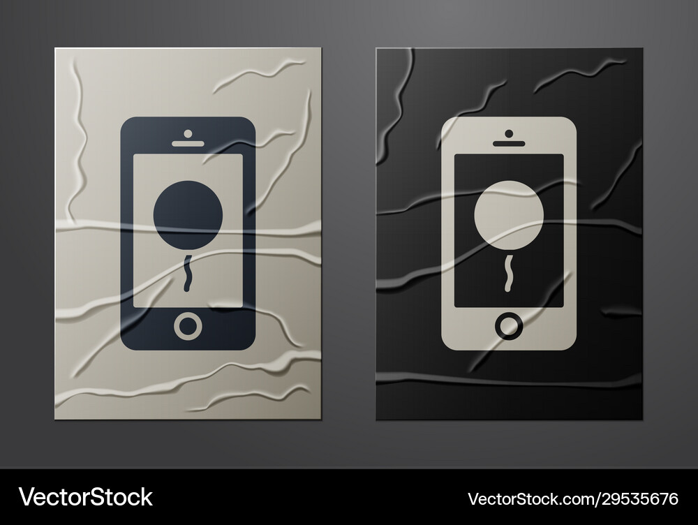 White mobile phone with birthday message icon Vector Image