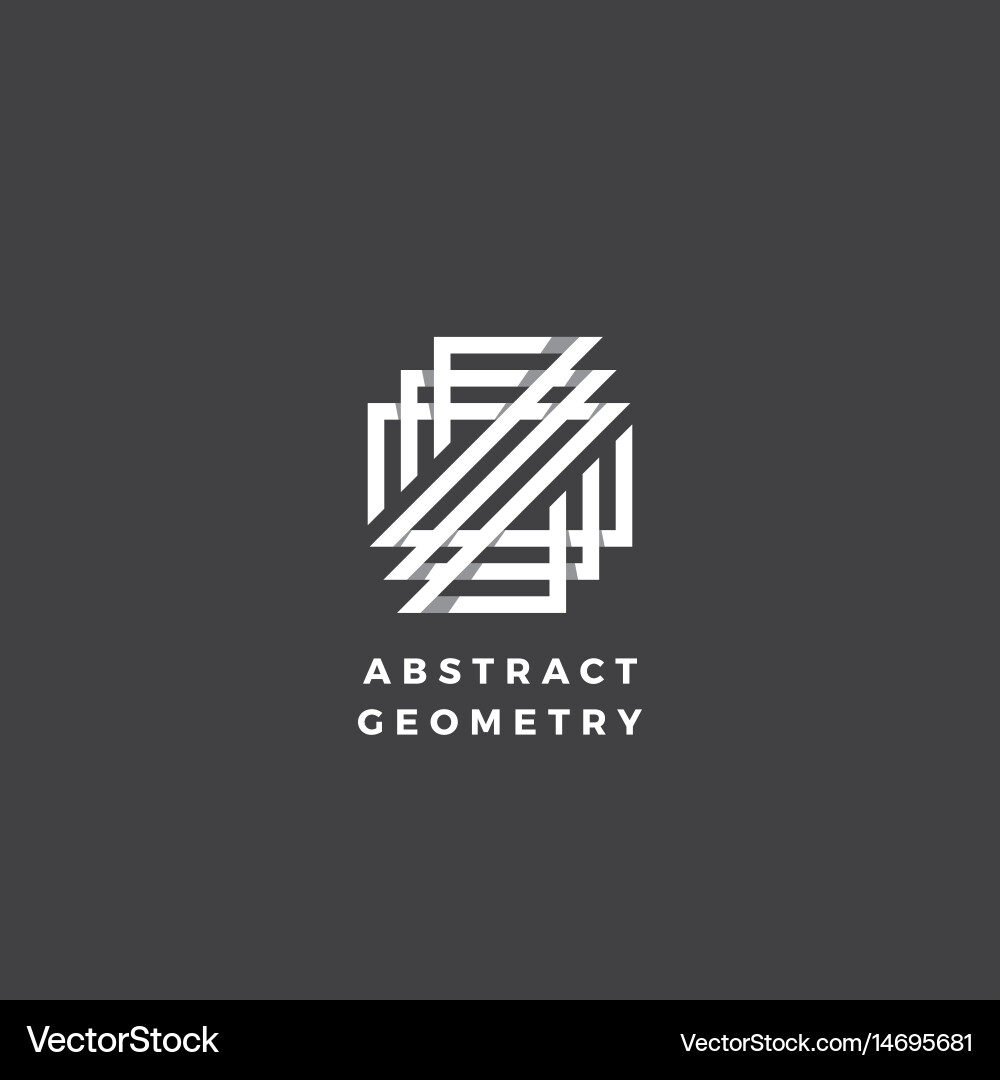 Abstract geometry minimal sign symbol or Vector Image