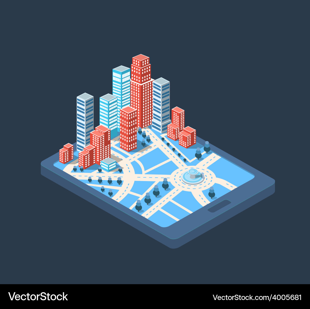 Big city Royalty Free Vector Image - VectorStock
