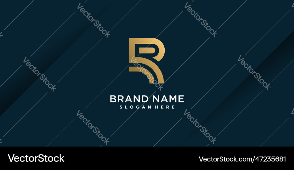 Letter r logo with modern and unique concept Vector Image