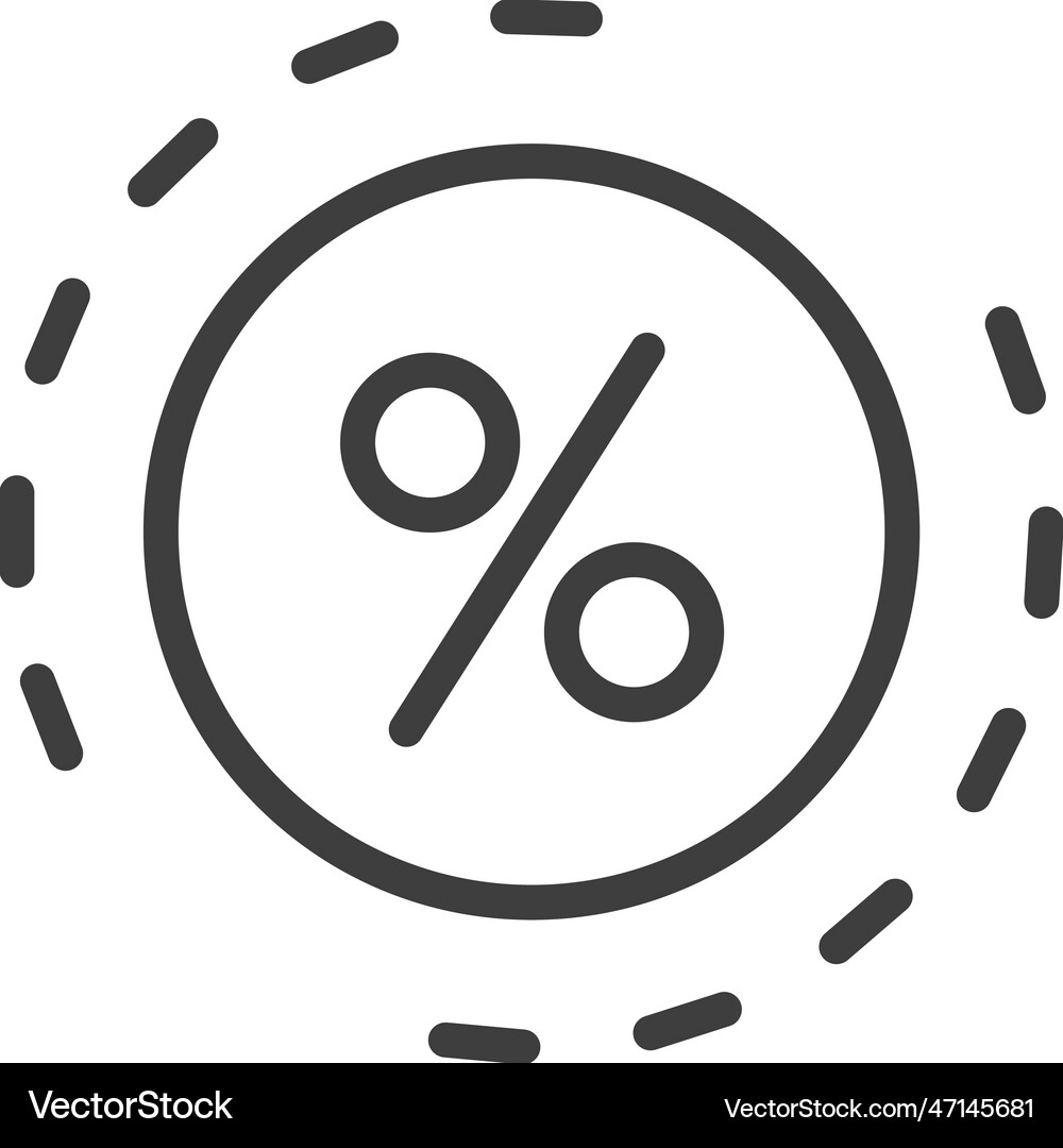 Ratio icon thin line icon from marketing Vector Image