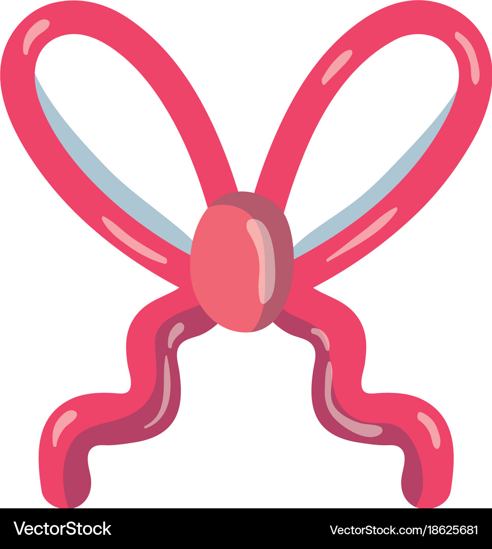 Ribbon bow decoration design tape Royalty Free Vector Image