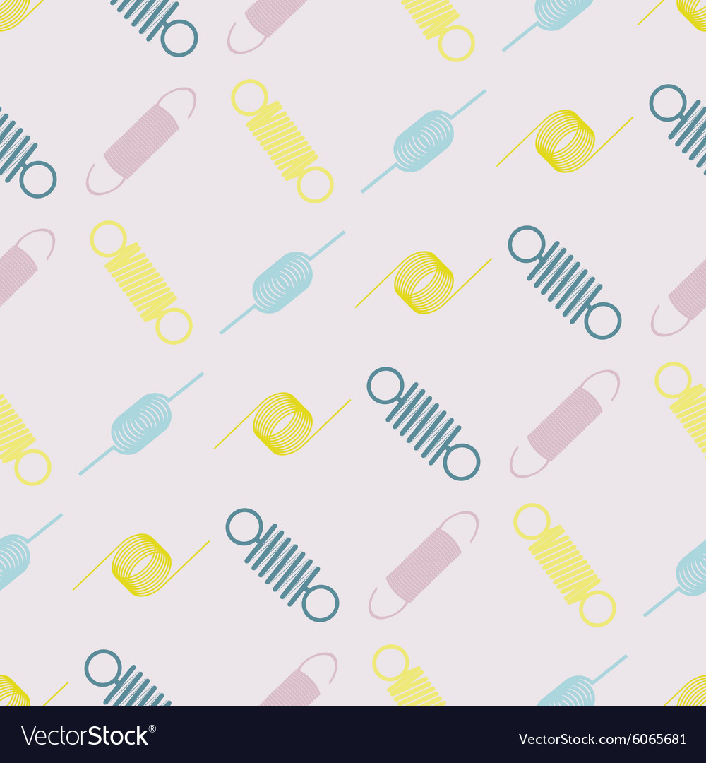 Seamless background with springs Royalty Free Vector Image
