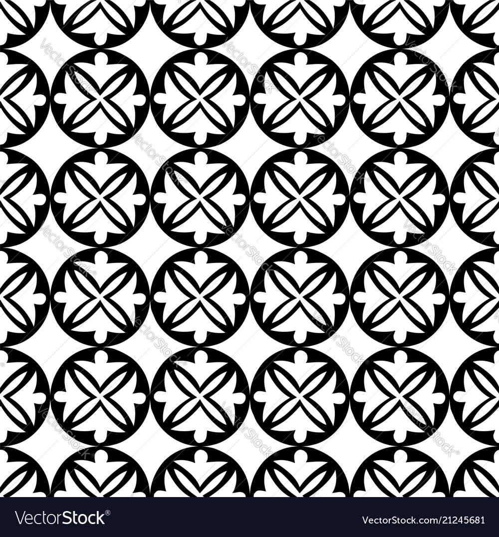 Seamless pattern black and white repeating Vector Image