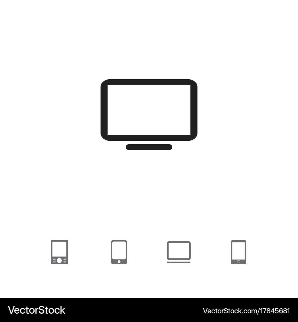 Set of 5 editable devices icons includes symbols Vector Image