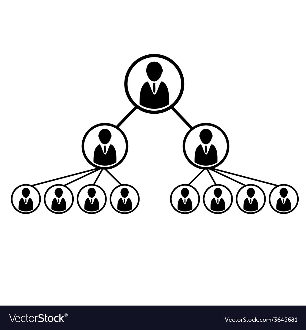 Team work structure icon Royalty Free Vector Image