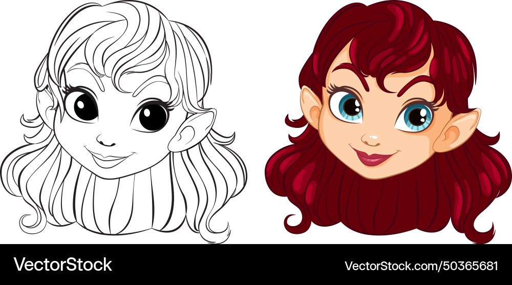 Transformation of a line drawing into colored Vector Image