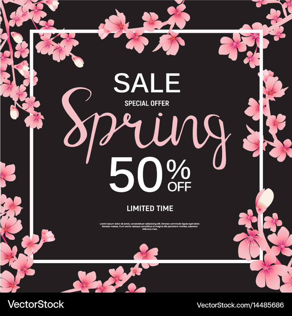 Abstract design spring sale banner template Vector Image