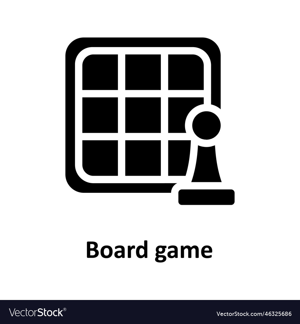 Board game solid icons simple stock illu Vector Image